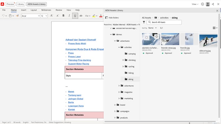 Configuring Adobe Experience Manager Assets Sidekick Plugin