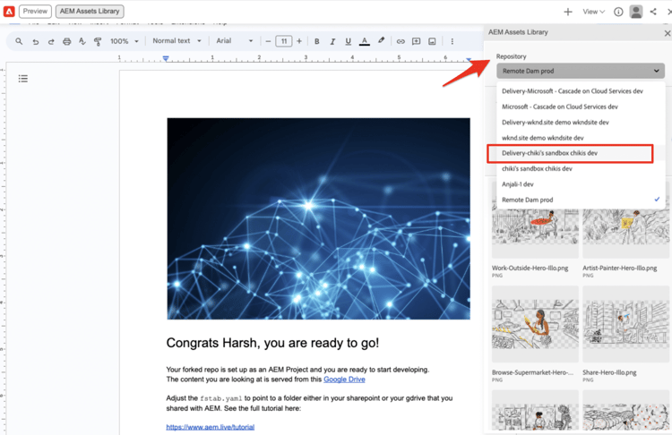 Adobe Experience Manager Assets Sidekick Plugin